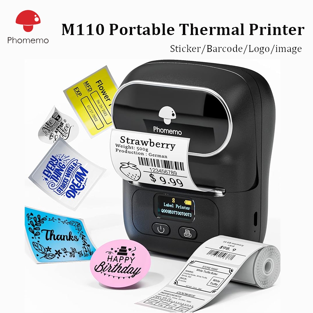 Phomemo M110 Bluetooth Label Sticker Printer,Portable Thermal Printer | Shopee Malaysia