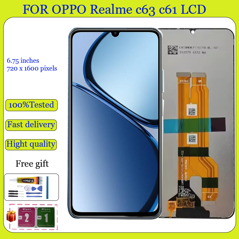 Original For Realme C61 C63 C65 C67 LCD Display Touch Screen With Frame Replacement | Shopee ...