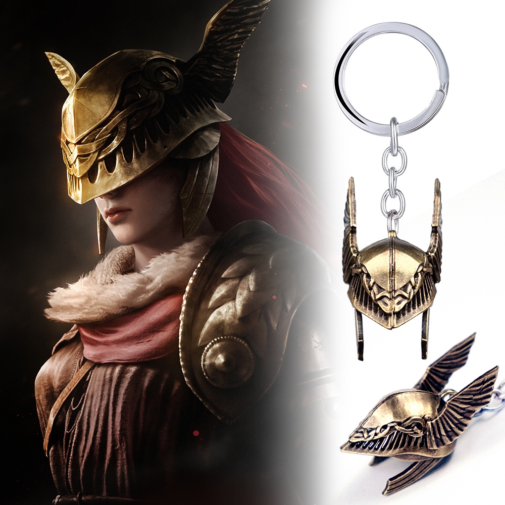 Game Elden Ring Keychain Blade of Miquella Malenia Helmet Key Chain ...