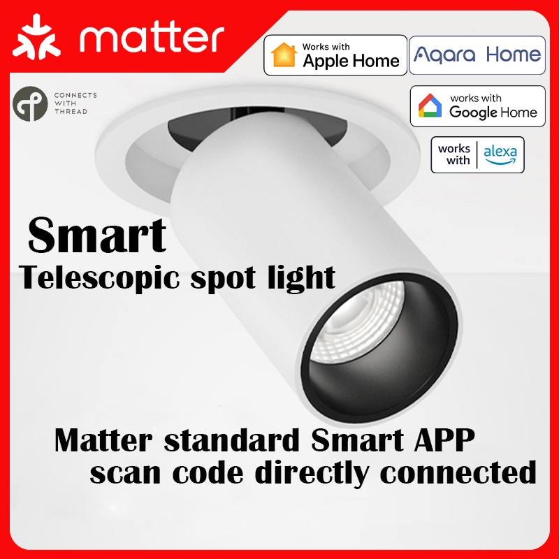 Matter Thread Smart SpotLight LED 360 Degree Rotatable Recessed EyeBall ...