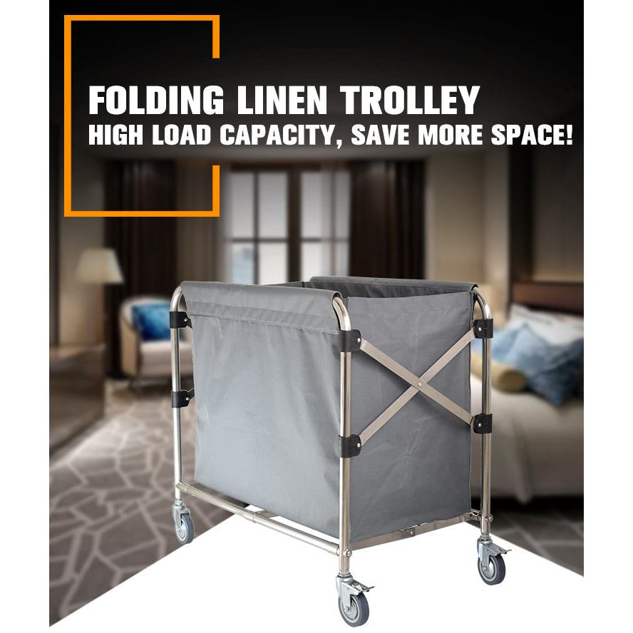 Powder Coating Dirty Linen Trolley Cart Laundry Trolley/ Heavy Duty ...