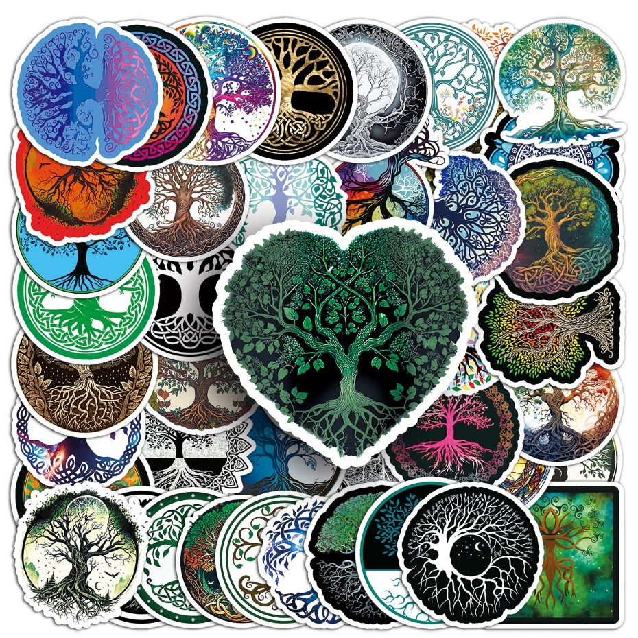 50 Piece Tree of Life Creative Original Stickers For laptops/phones ...
