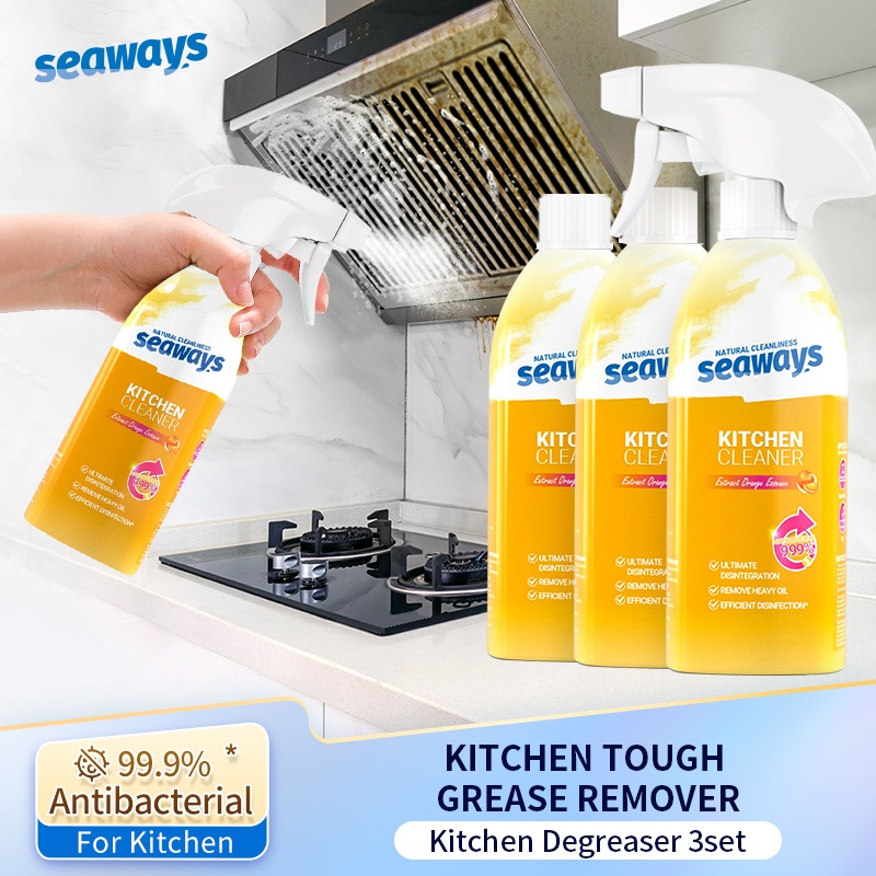 Seaways kitchen cleaner spray heavy oil kitchen cleaner oil stain remover foam cleaner 480ml ...