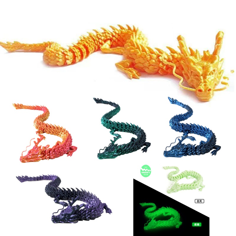 3d printing Chinese Loong decoration toy handmade handicraft dragon ...