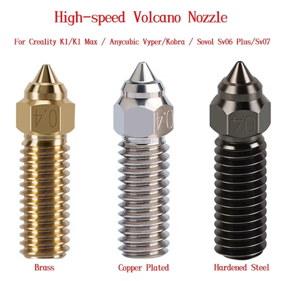 High-speed Volcano Nozzle Brass Copper Plated Hardened Steel For ...