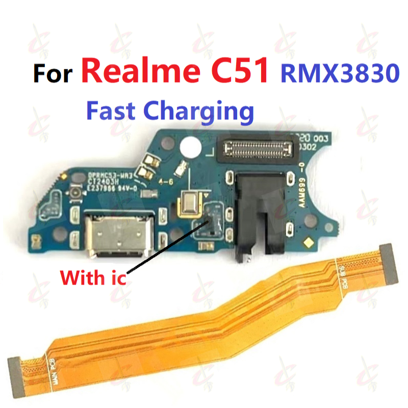 Charging board for Realme C51 motherboard Main borad flex cable RMX3830 ...