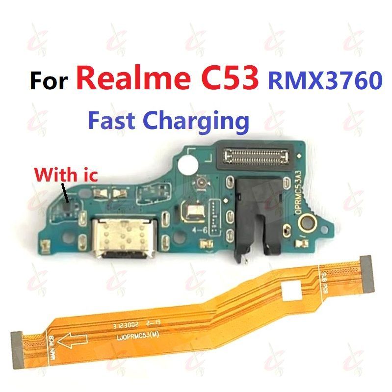 Charging board for Realme C53 motherboard Main borad flex cable RMX3760 ...