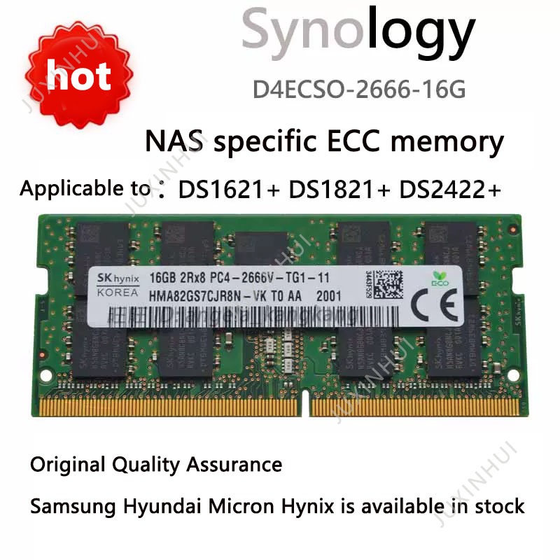 NAS Synology Memory Modules DS1621xs+ DS1821+ 16G 32G DDR4 2666 ECC SODIMM | Shopee Malaysia