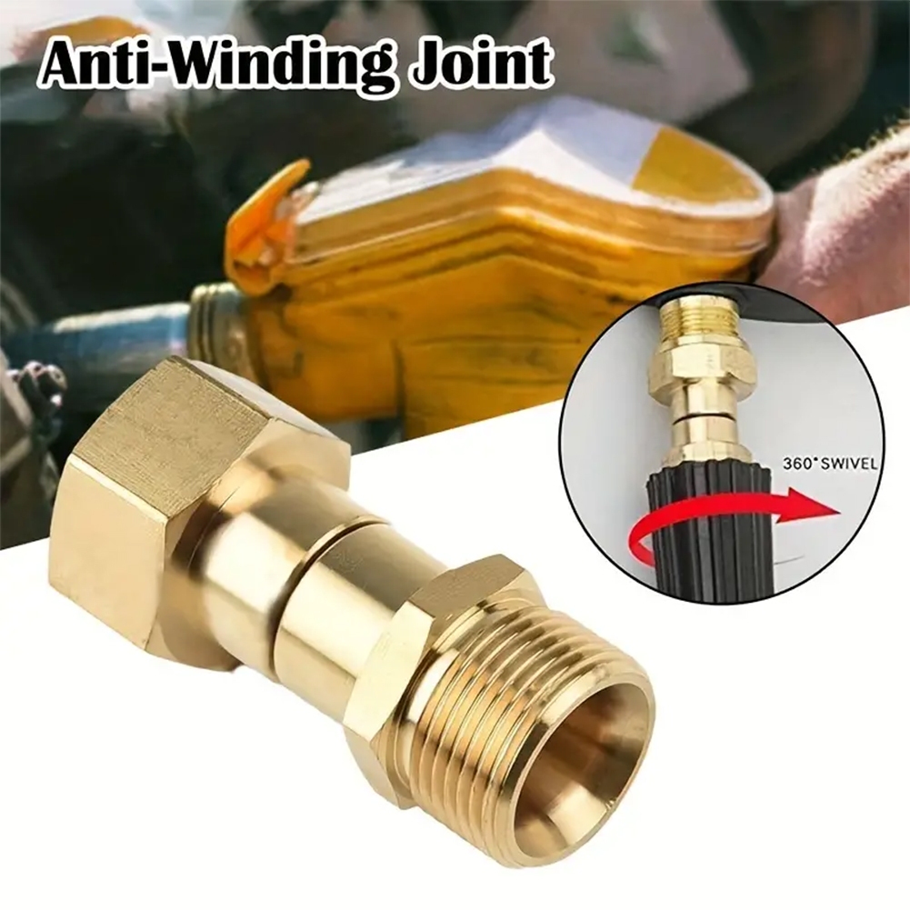 High Pressure Washer Swivel Joint Connector Hose Fitting M22 14mm Anti ...