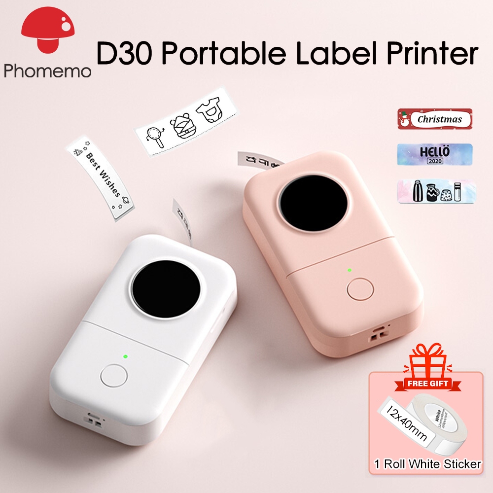 Phomemo D30 Portable Mini Bluetooth Thermal Label Printer | Shopee Malaysia