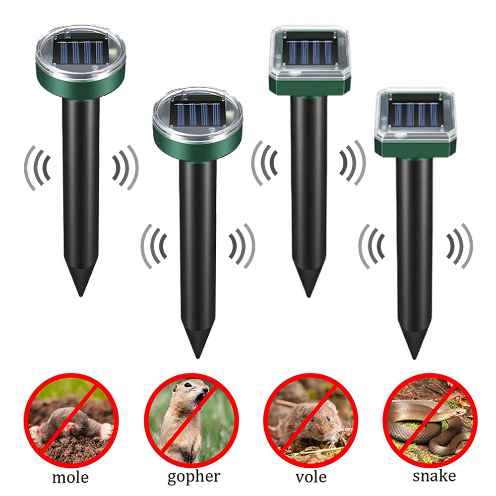 1/2/4Pcs Home Garden Vole Gopher Remover Solar Ultrasonic Electronic ...