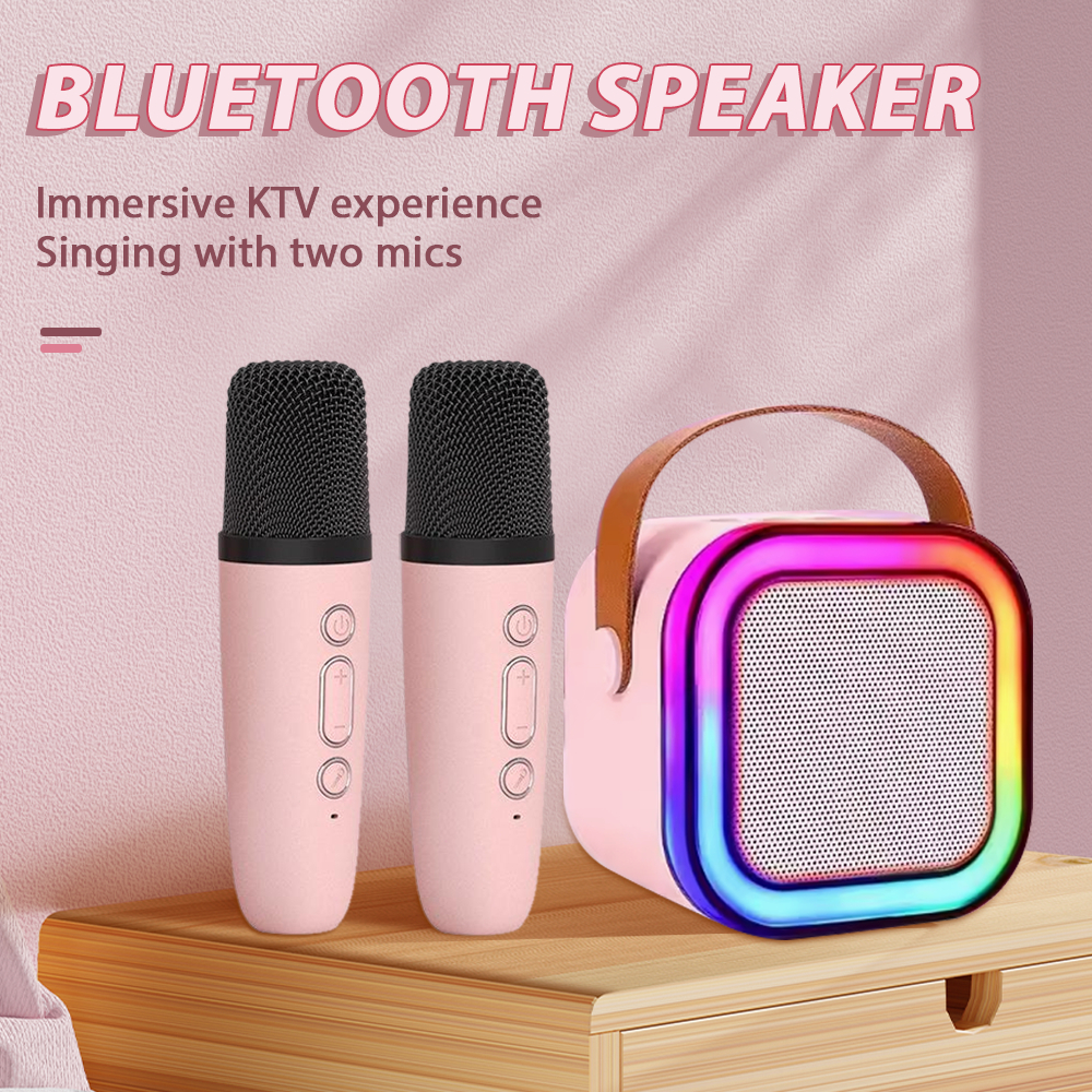 K12 Mini Karaoke Wireless Audio Speaker Bluetooth Microphone Portable Home KTV With 1 Microphone ...
