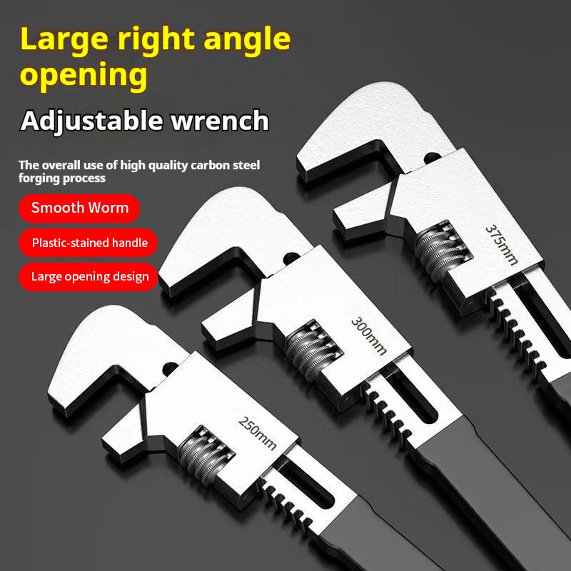 Large Diameter Adjustable Wrench Multifunctional Right Angle Wrench | Shopee Malaysia