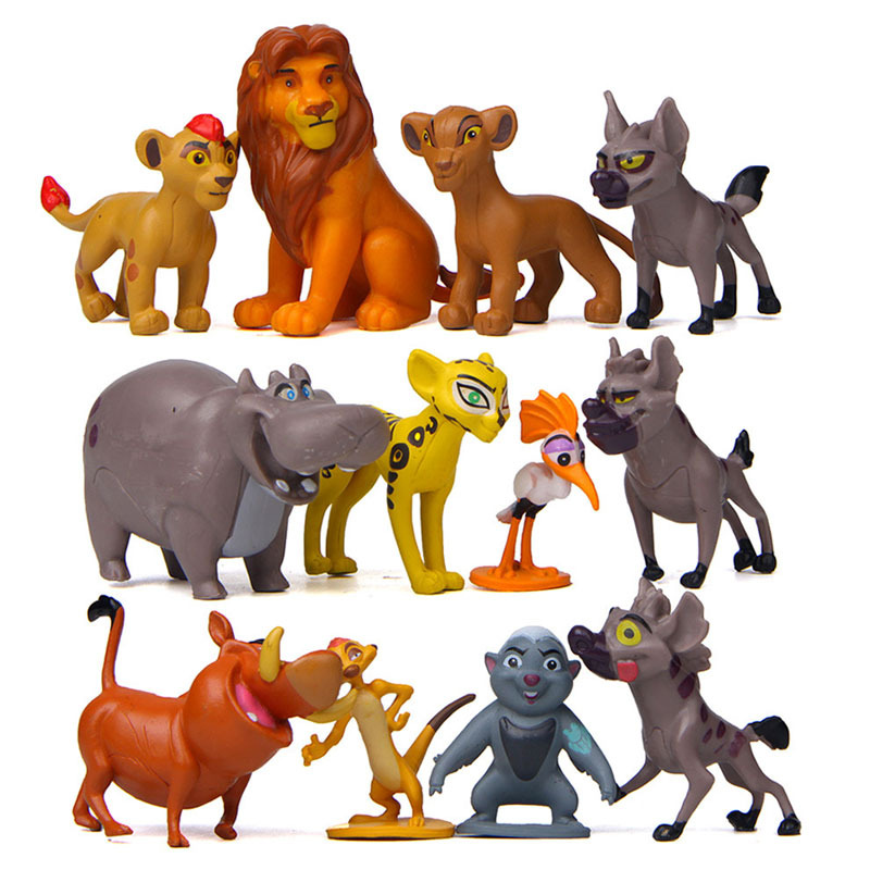 12Pcs 3cm-4cm Anime Cartoon The Lion Guard King Kion Simba Pvc Model ...