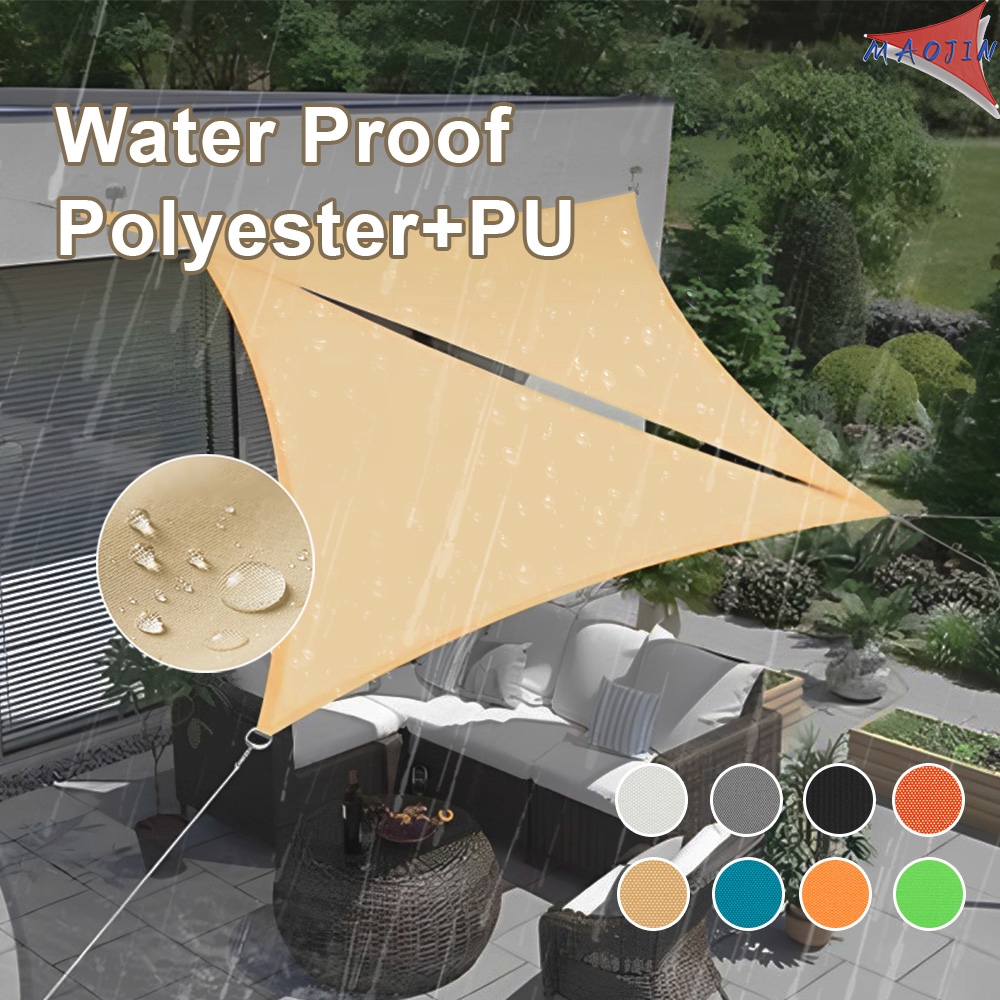 600D Waterproof Sun Shade Sail Canvas Canopy Outdoor Triangle Awning UV ...