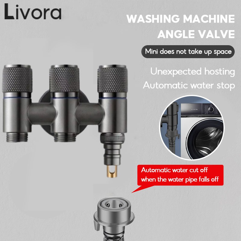 Livora Universal Clip On Washing Machine Faucet Valve Automatic Water ...