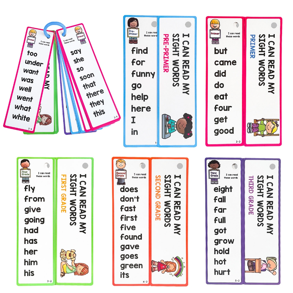 220 Sight Words Flashcards 16 Cards High Frequency Words Educational ...