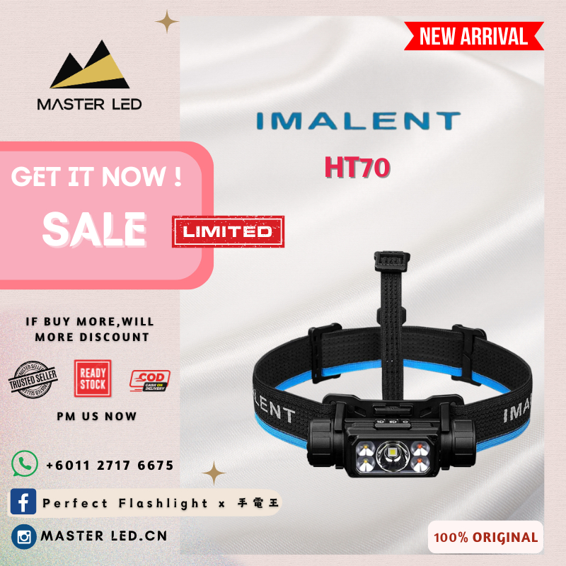 Perfect Flashlight IMALENT HT70 Triple Light Sources Headlamp | Shopee ...