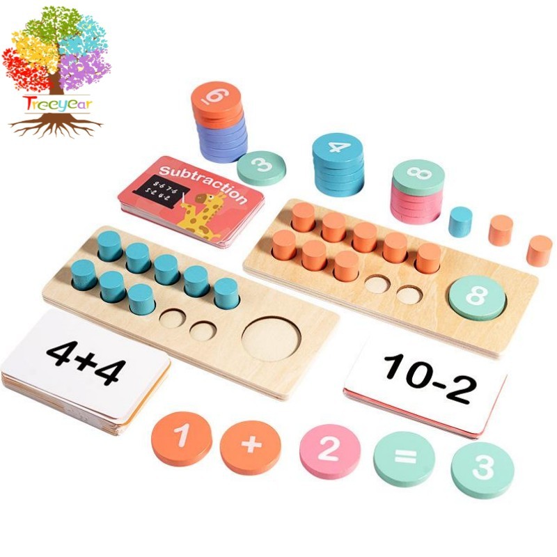 Montessori Ten Frame with Wooden Counting Pegs - Early Math Learning ...