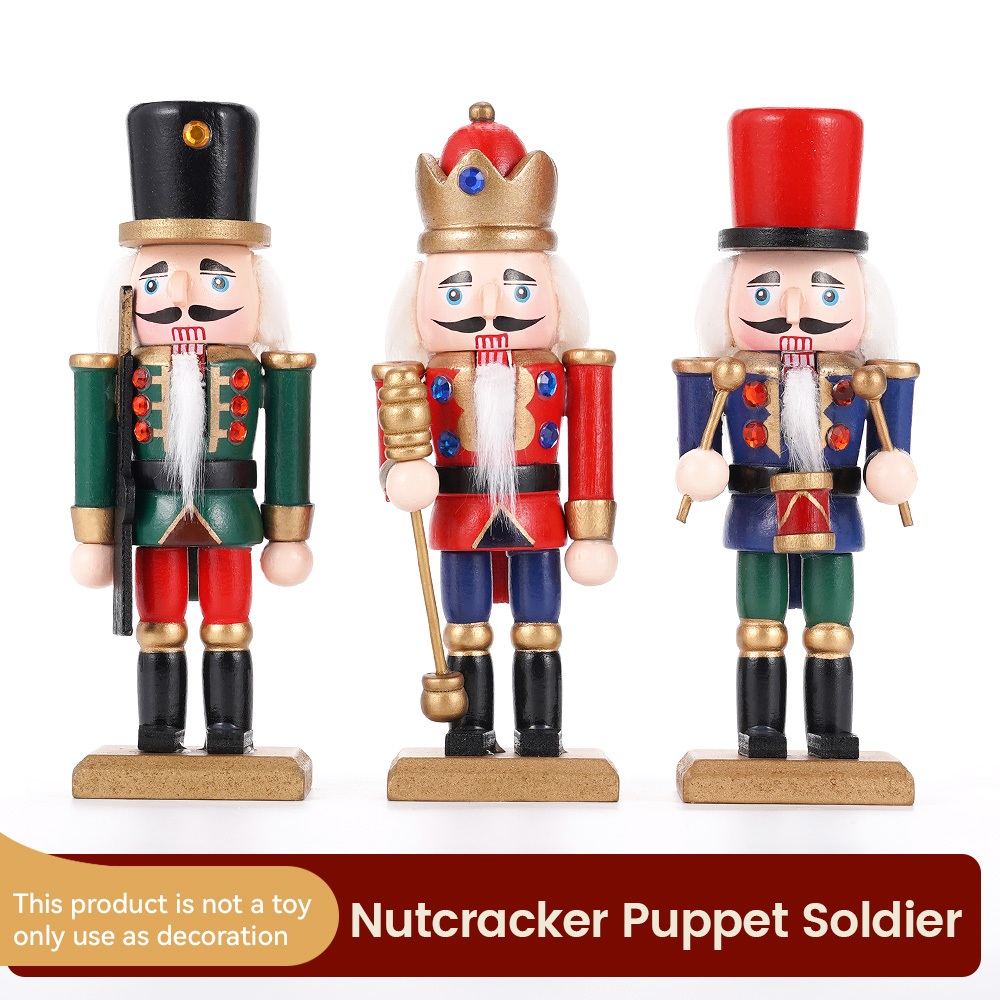 Nutcracker Puppet Soldier 13CM 6pcs Walnut Man American Honor Guard ...