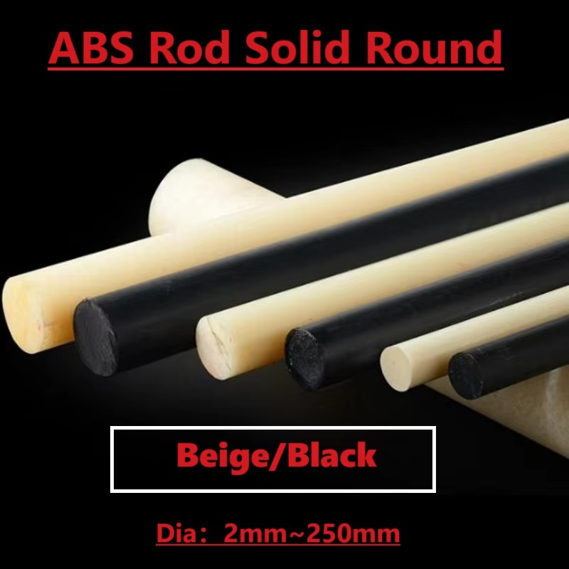 1M ABS Solid Round Rod Acrylonitrile Butadiene Styrene Bar ABS Stick ...