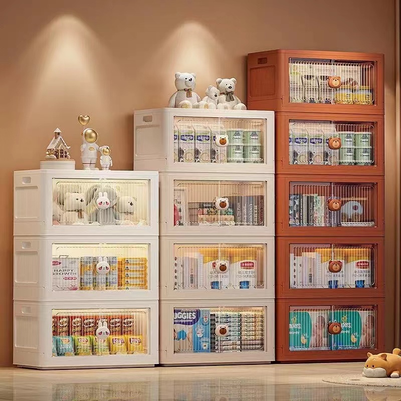 1-5 Layers Stackable Storage Box Cabinet Organizer Multipurpose ...