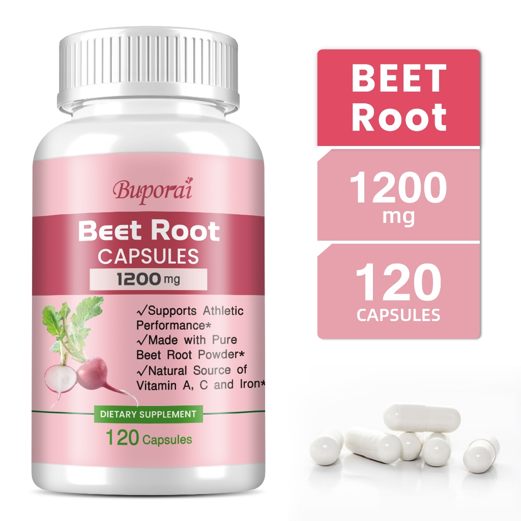 Beet Root CAPSULES - 1200mg Rapid Release Beet Root Capsules - Supports ...