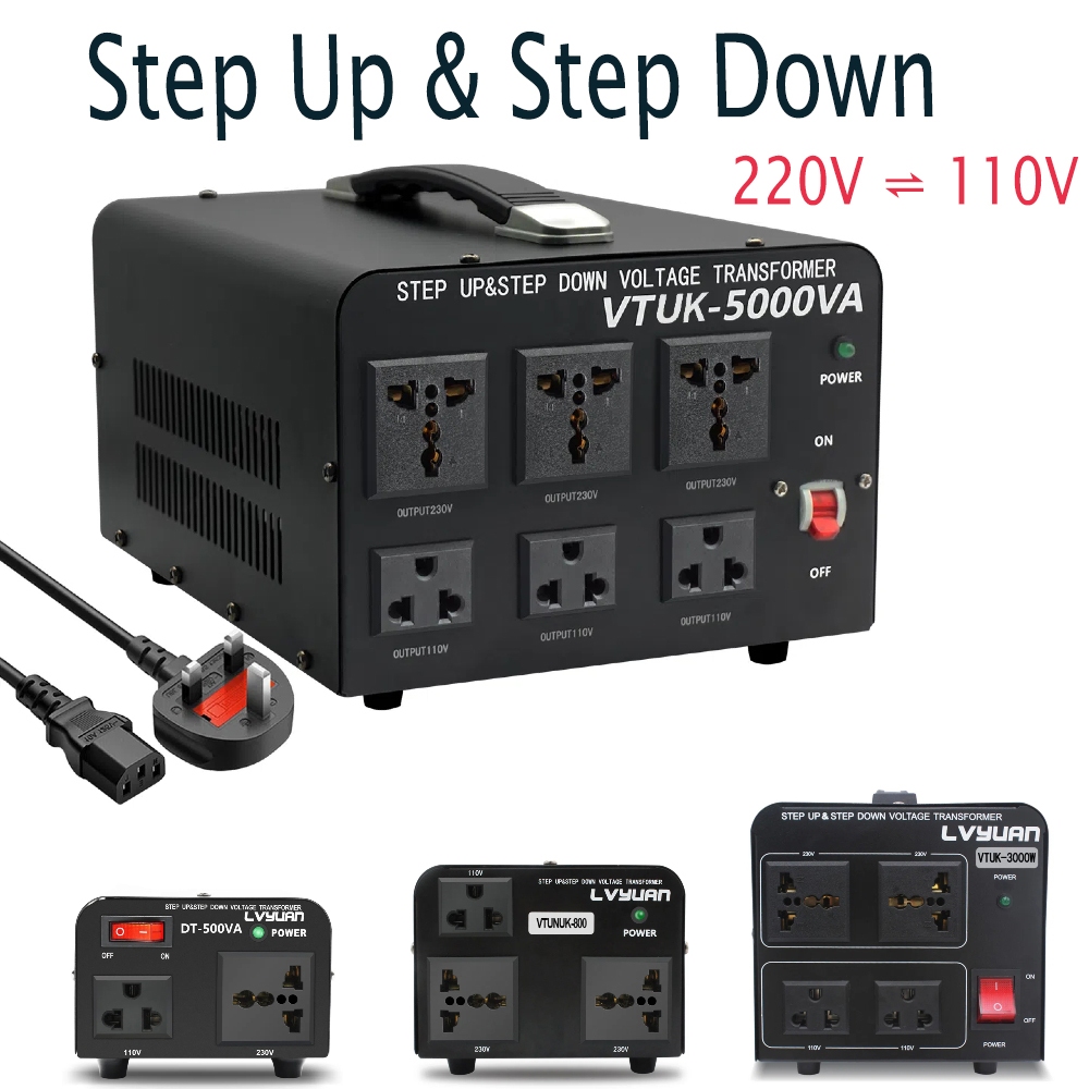 LVYUAN 5000W Power Transformer 220V/110V Output Simultaneously Step-up ...