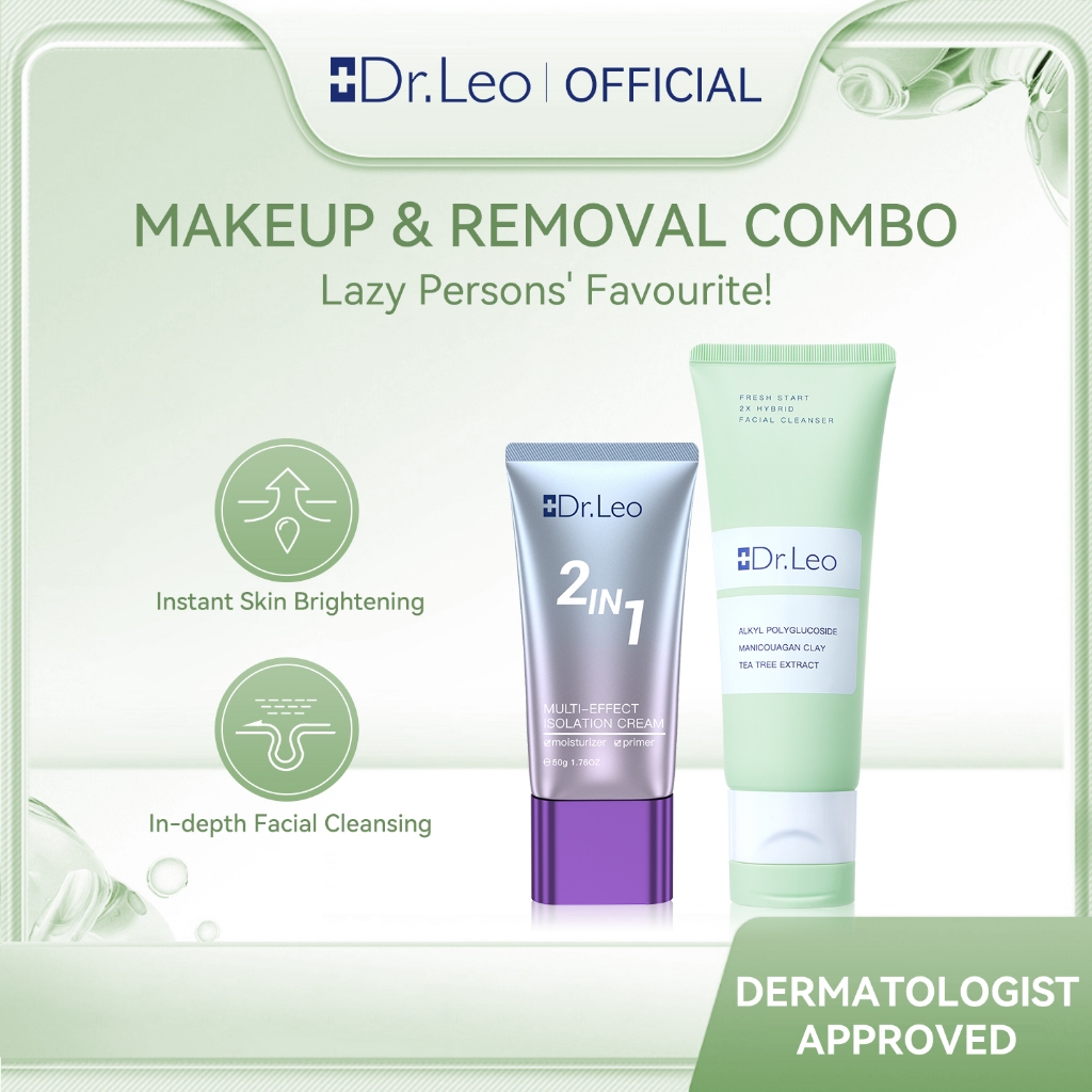 Dr.Leo Brightening Skincare Set Multi-Effect Face Primer Cream + 2X ...