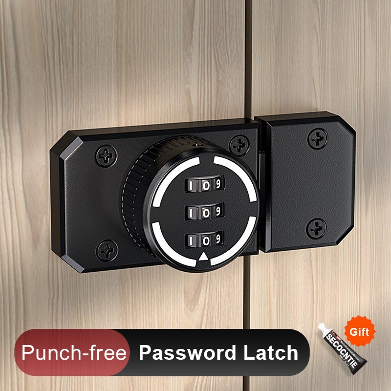 Perforation-free code latch interior anti-lock latch Room latch Open ...