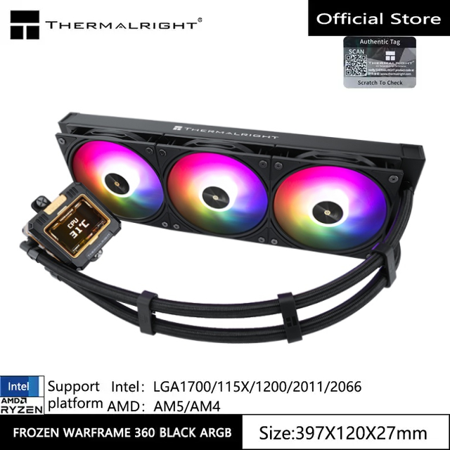 Thermalright FW360 FW240 ARGB CPU Liquid Cooler 2.4 Inch IPS PWM ...