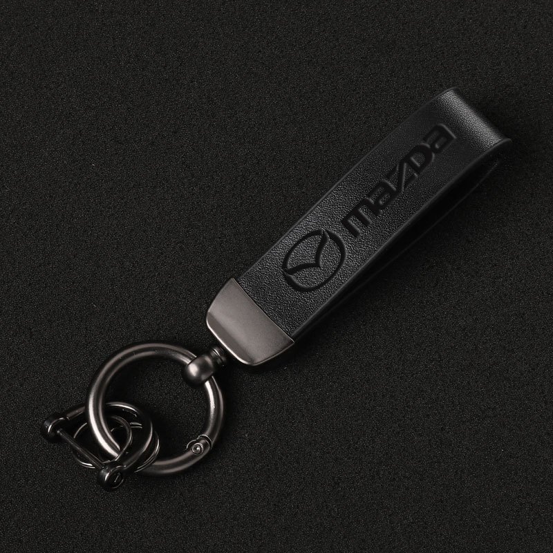 Car Luxury Genuine Leather Keychain Key Rings Custom Gift 3D imprinting ...