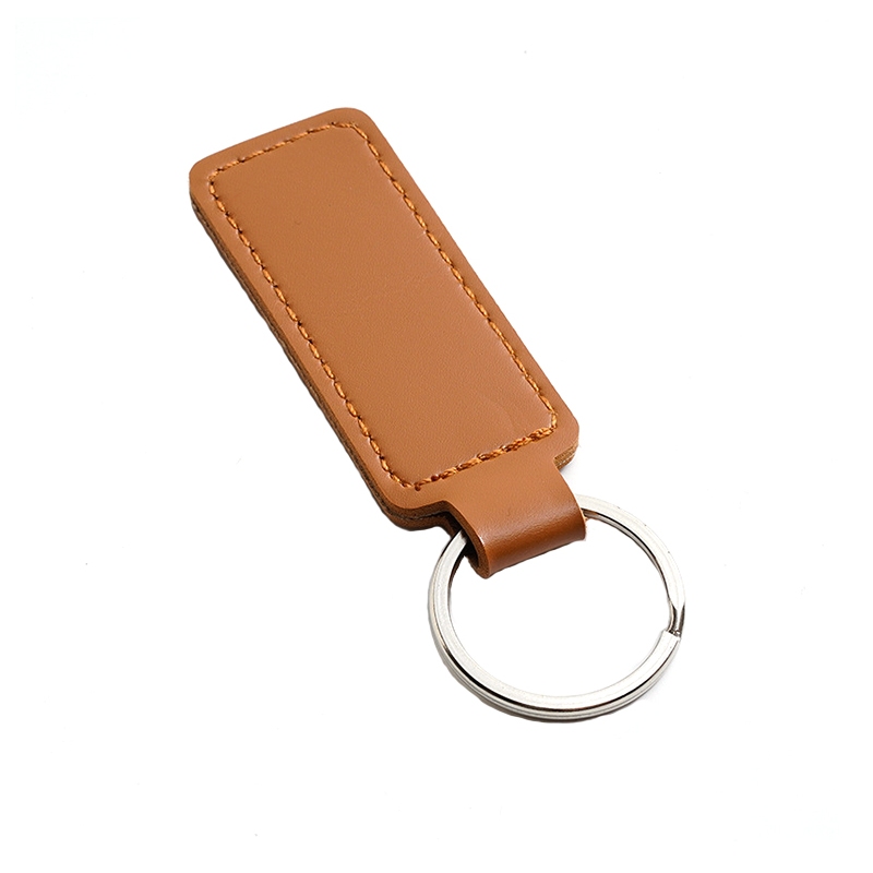 Multiple Colors PU Leather Keychain 2 Sided Custom Keychain Name Gift ...