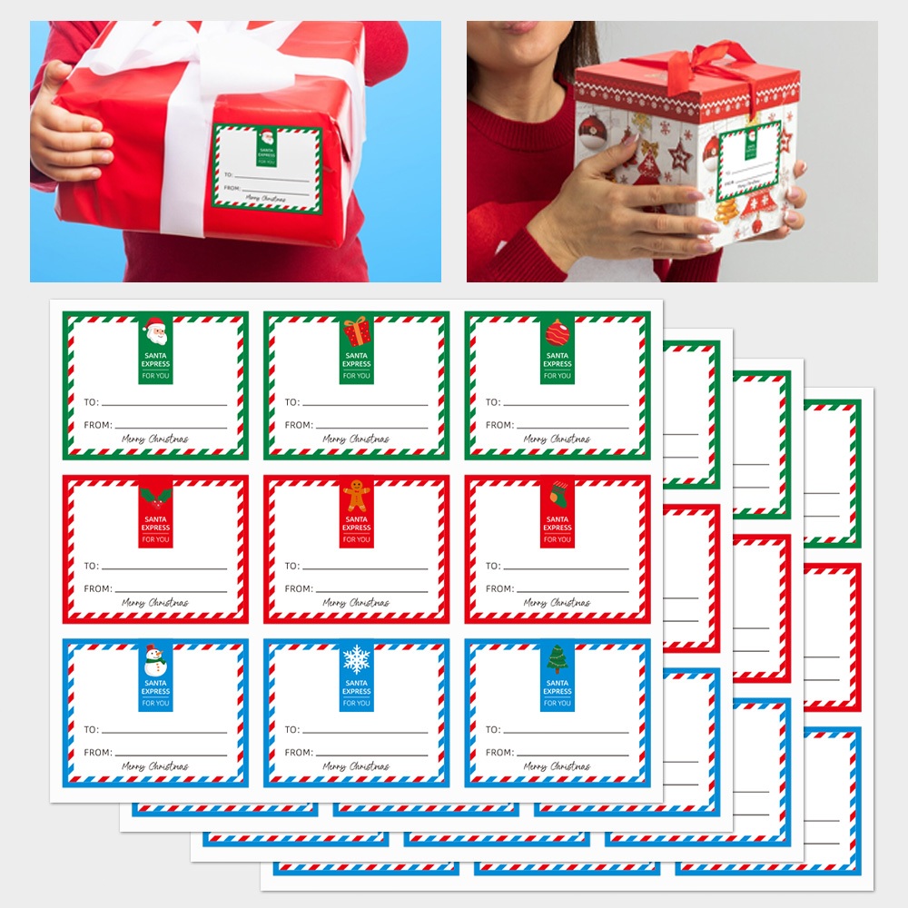 90 Pcs/Pack Merry Christmas Stickers Xmas Gift Diy Decoration Labels ...