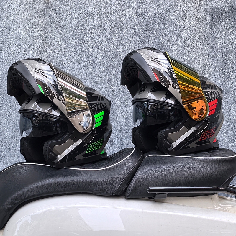 ORZ Motorcycle modular helmet, dual lens flip racing helmet, suitable ...