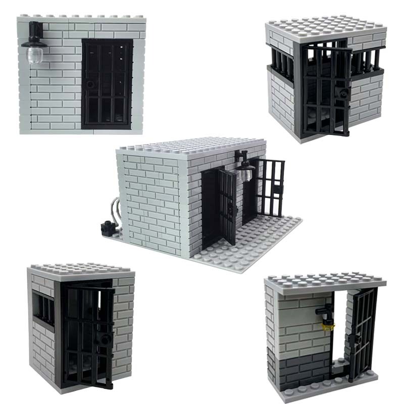 Military series MOC Prison Room House Building Blocks Guard Prisoner ...