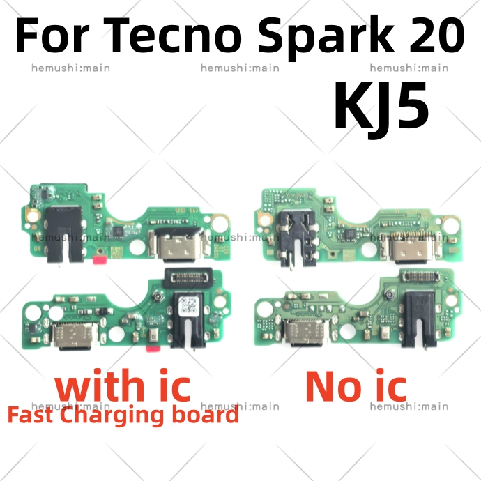 USB Charging charger port board For Tecno Spark 20 KJ5 Mainboard Flex ...