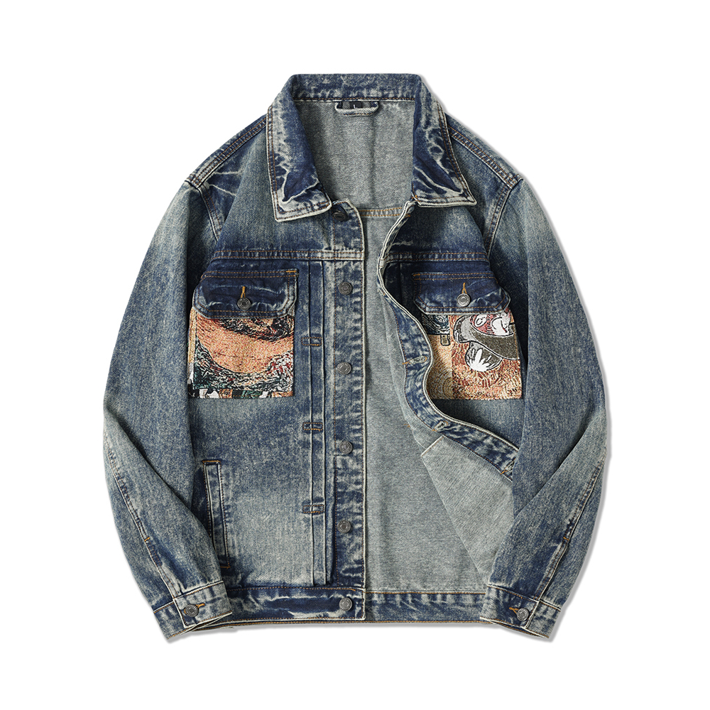 Premium Quality Denim Jacket with a Relaxed Fit, Perfect for Streetwear ...