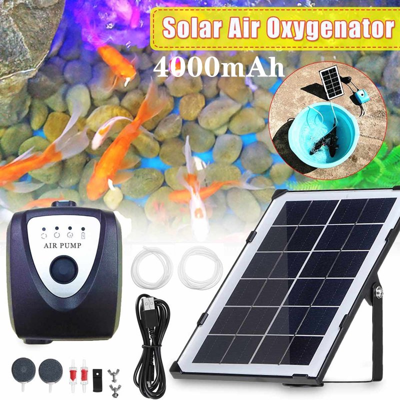 Perfect Solar Powered Oxygenator Water Oxygen Pump Pond Aerator ...