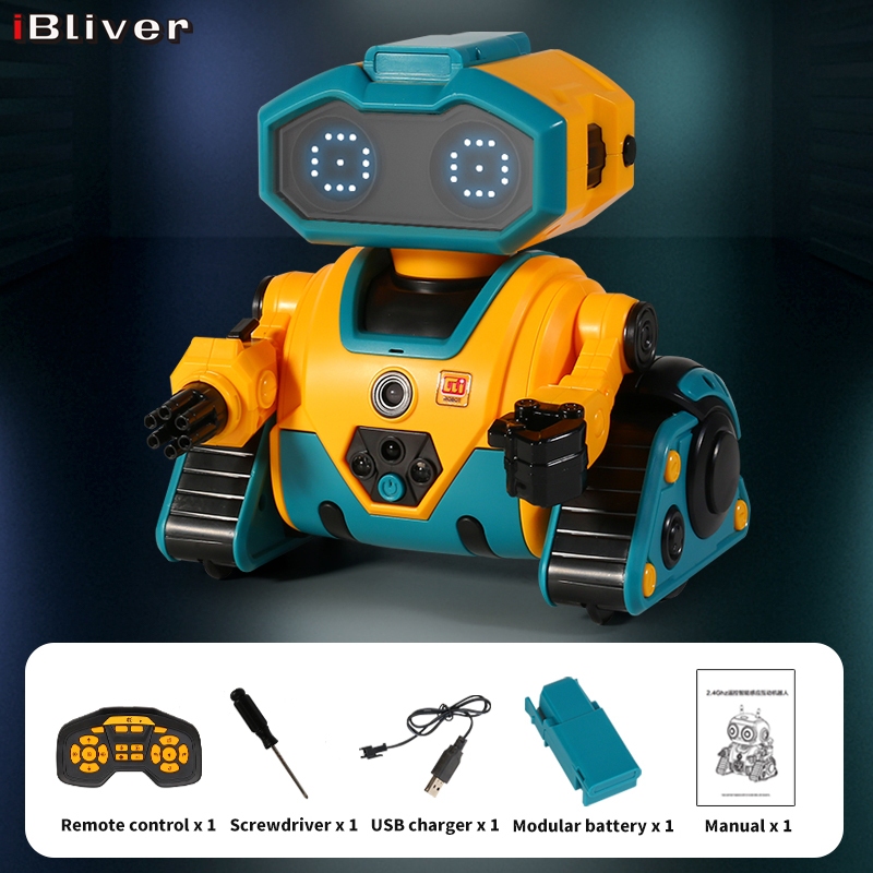 iBliver Robot Toys for Boys, Rechargeable Remote-Controlled Robot for ...