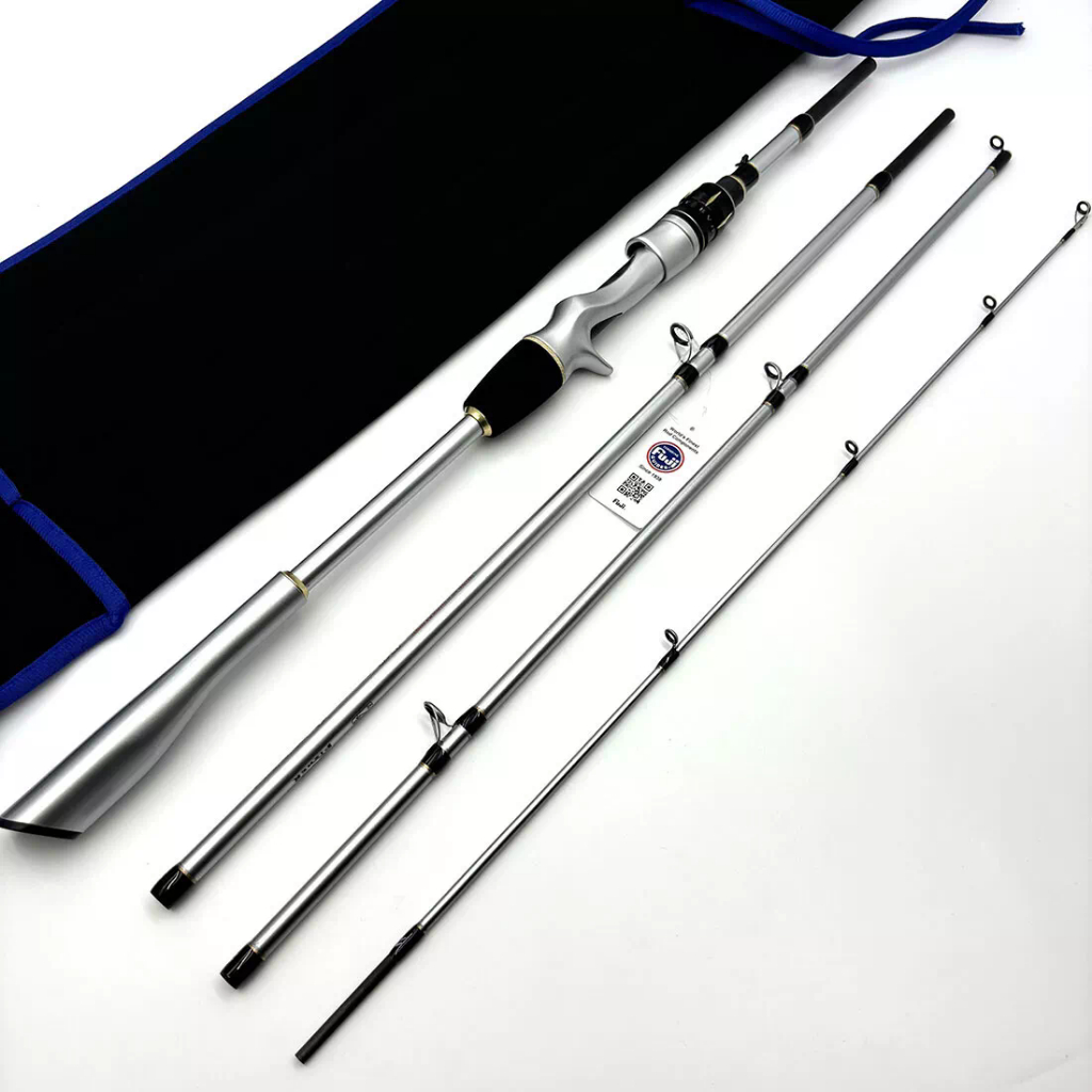 FUJI Guide 4Sections 1.98M Travel Fishing Rod MH Action 5-18LB Portable ...