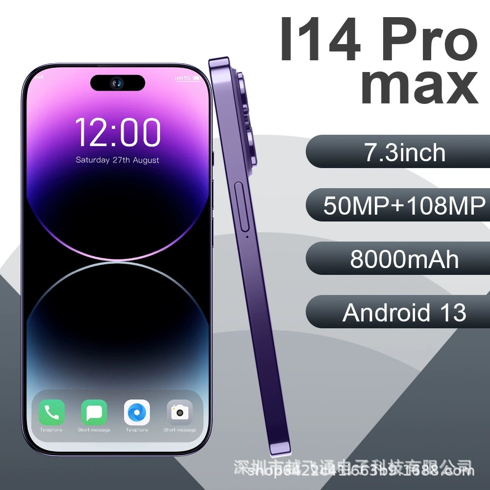 Hot selling I14 ProMax 16GB+512GB Android smartphone | Shopee Malaysia
