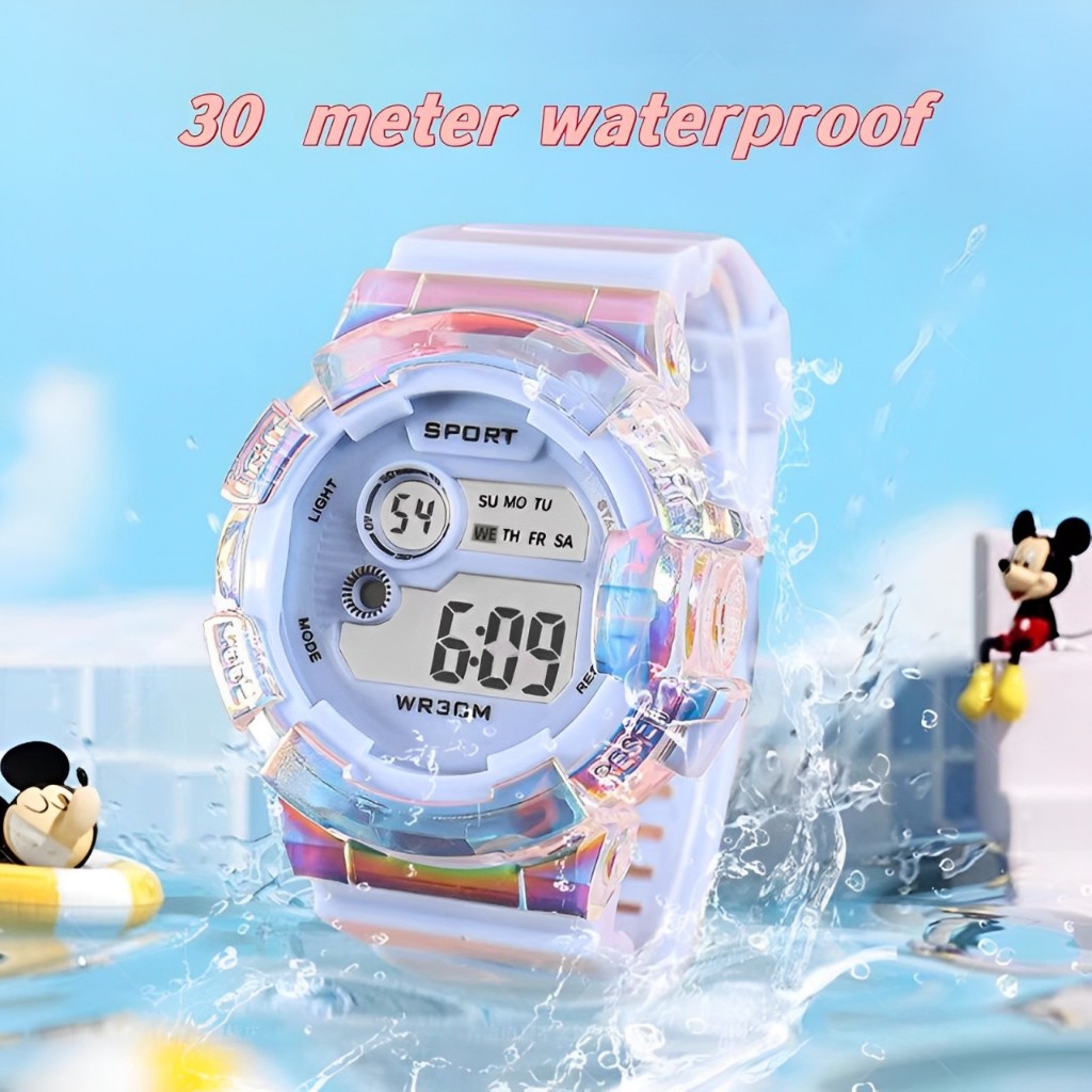 Ladies LED Digital Watch Women Large Dial Silicone Watches Students ...