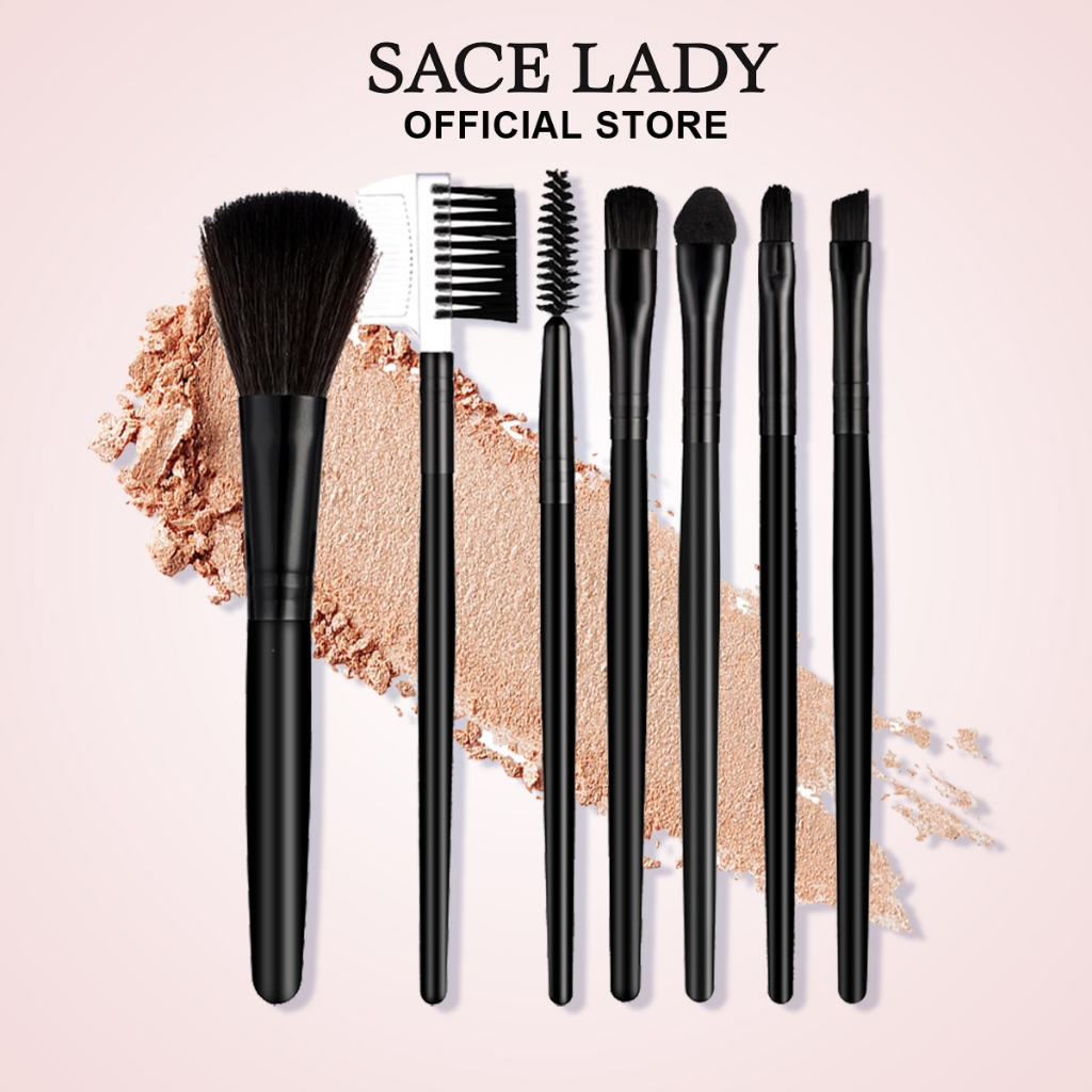 SACE LADY Foundation Eyebrow Eyeshadow Cosmetic Makeup Brushes Set ...