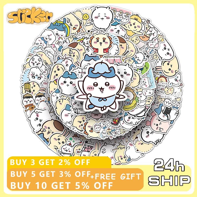 101PCS Chiikawa Stickers Lovely Anime Cute Pet Sticker Cartoon ...