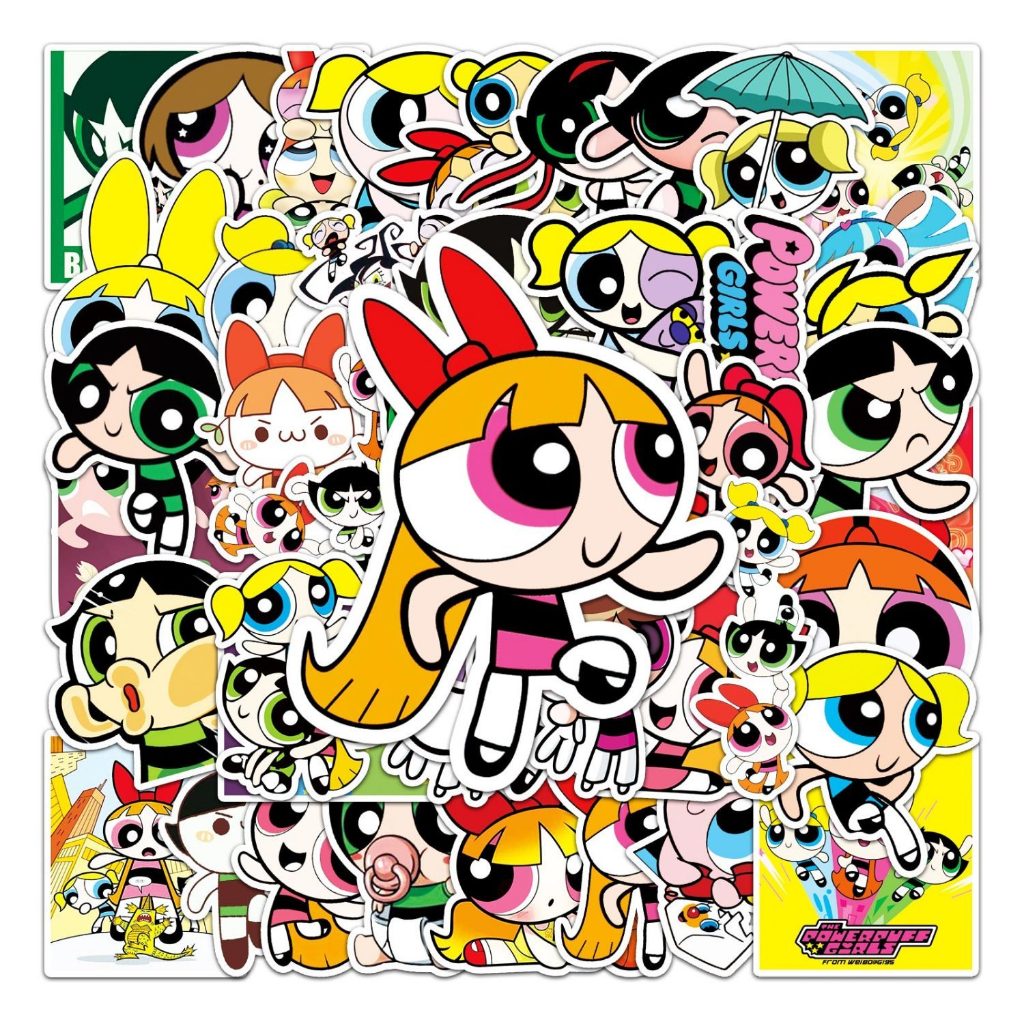 Funny 50 Piece Cute The Powerpuff Girls Stickers Waterproof DIY For ...