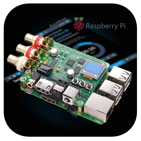 ⭐HIFI DAC Decoder Raspberry Pi Coaxial Fiber Optic I2S Digital Sound ...