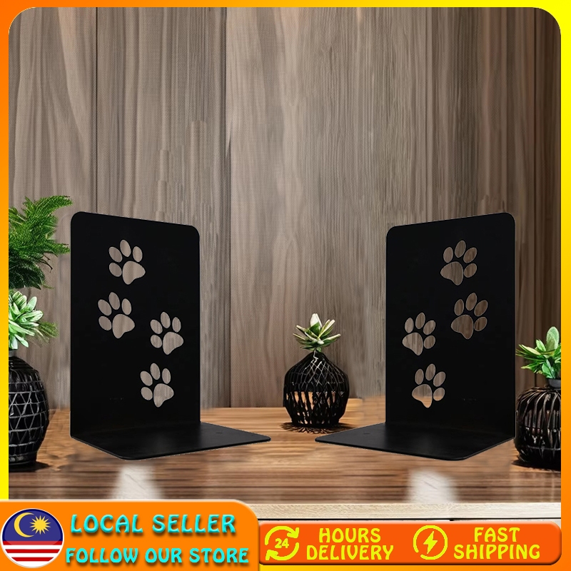 Metal Bookend L-Shape Book Stand 3types Office Desktop Book Rack Rak ...