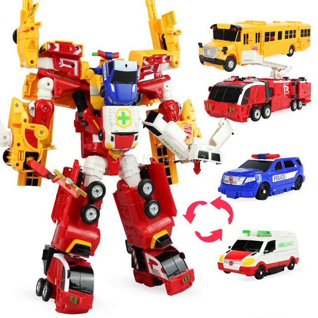 Great 4 IN 1 Hello Carbot Transformation Robot Toys Action Figures ...