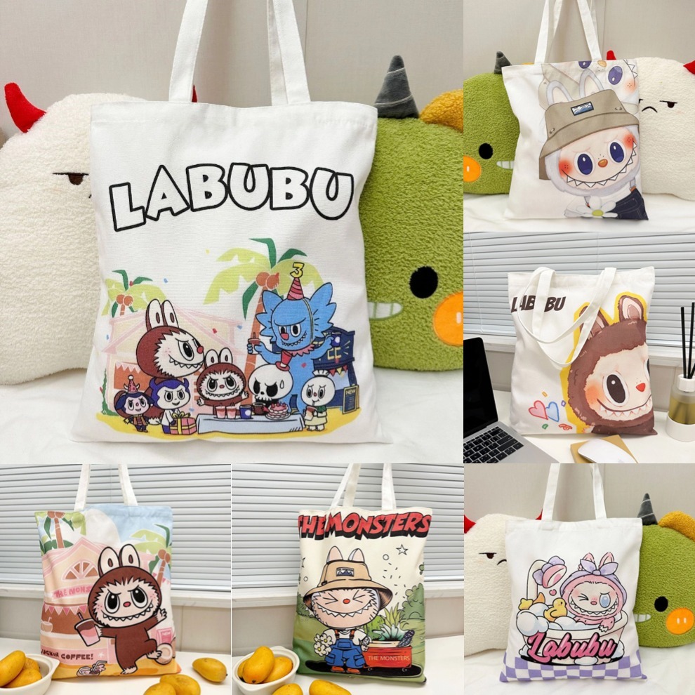 new! LABUBU, Labubu fabric bag, has a zipper inside, very cute work ...